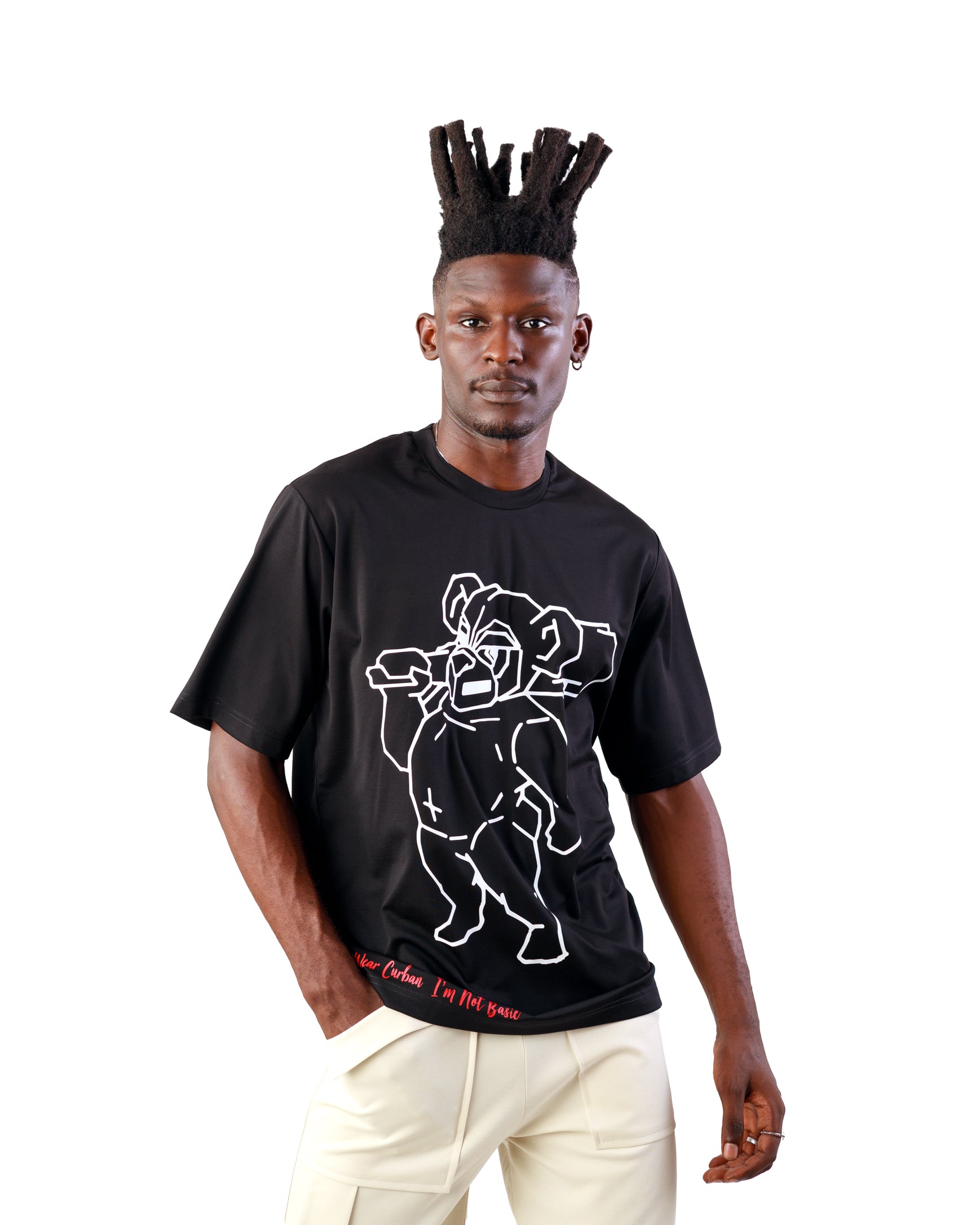 CURBAN mean panda oversized men’s T-Shirt – Curban Place