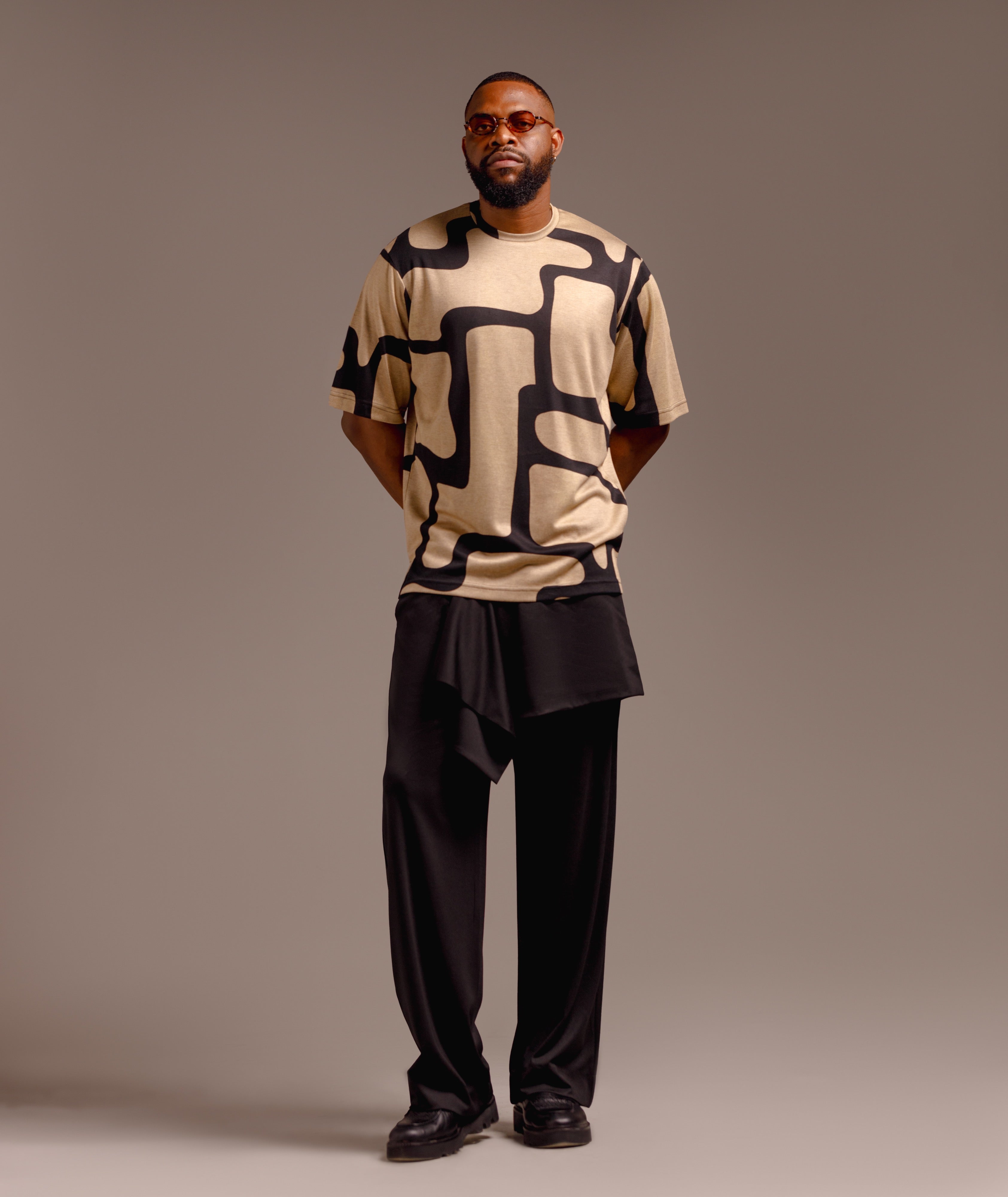Curban pith loose two piece menswear set | Gold – Curban Place